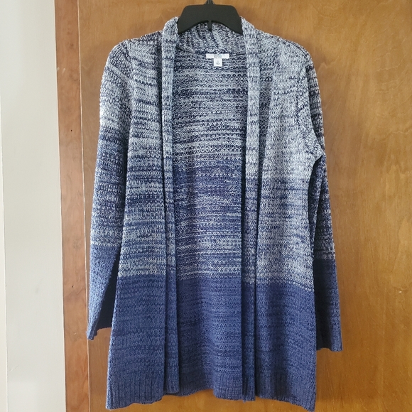croft & barrow | Sweaters | Croft Barrow Blue Ombre Striped Cardigan ...